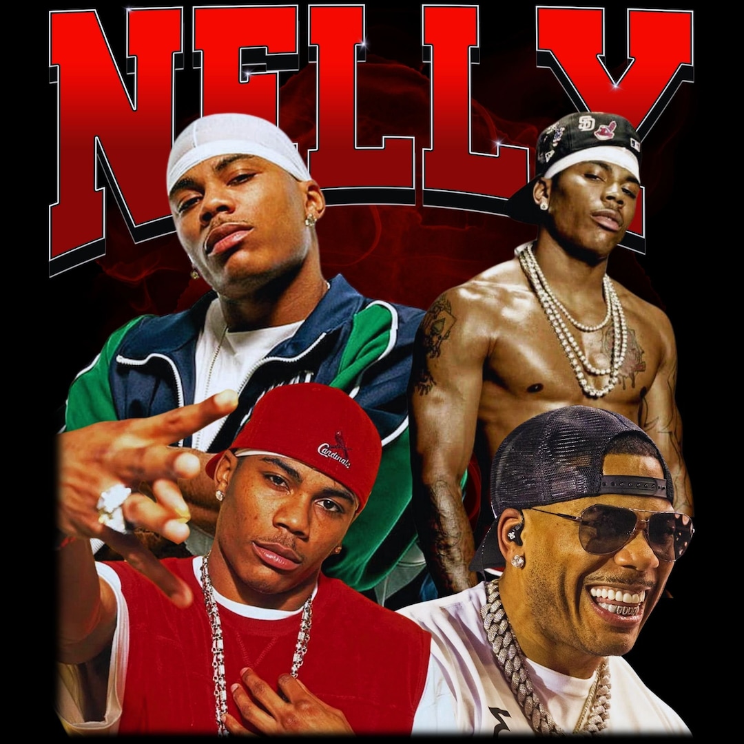 NELLY T Shirt Design. PNG Digital 4500x5100 Px. Rapper, Hiphop, Retro ...