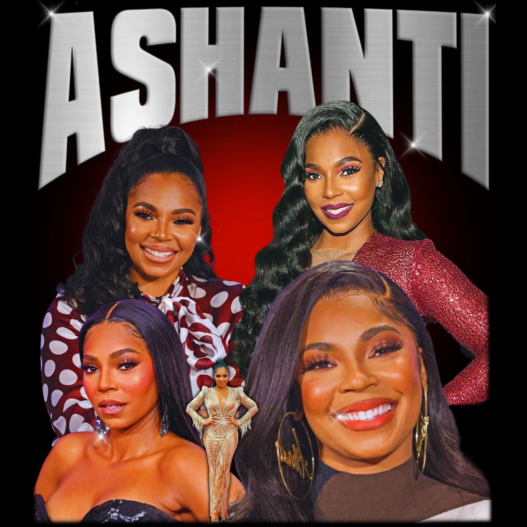 ASHANTI T Shirt Design. PNG Digital 4500x5100 Px. Rapper, Hiphop, Retro ...