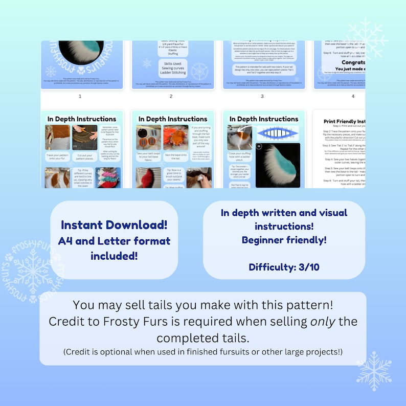 Fursuit Nub Tail Pattern and Tutorial! - Instant Digital Download - Etsy