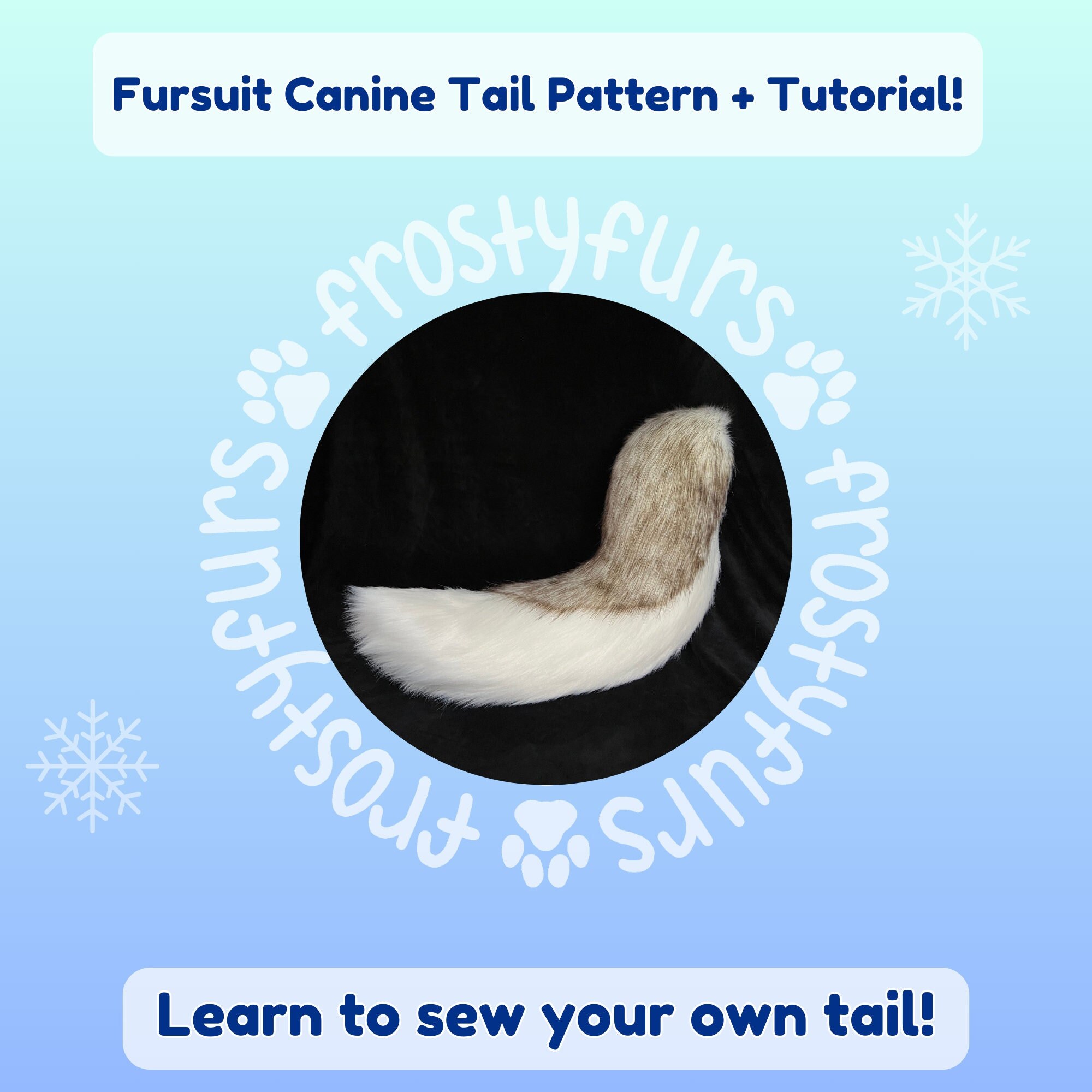 Fursuit Canine Tail Pattern and Tutorial Instant Digital Download - Etsy