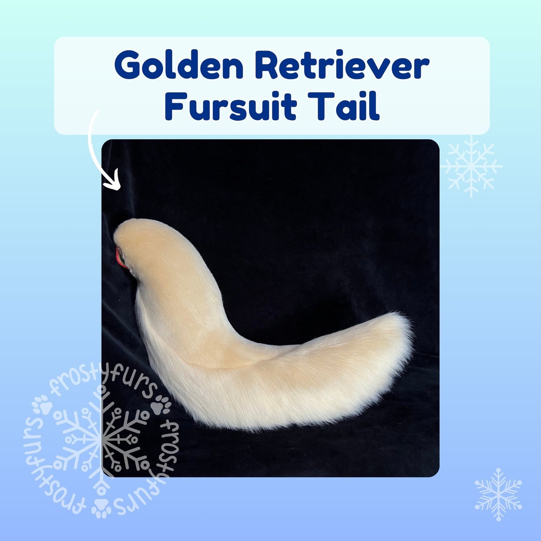Handmade Golden Retriever Fursuit Tail - Cosplay, Therian, Kemonomimi ...