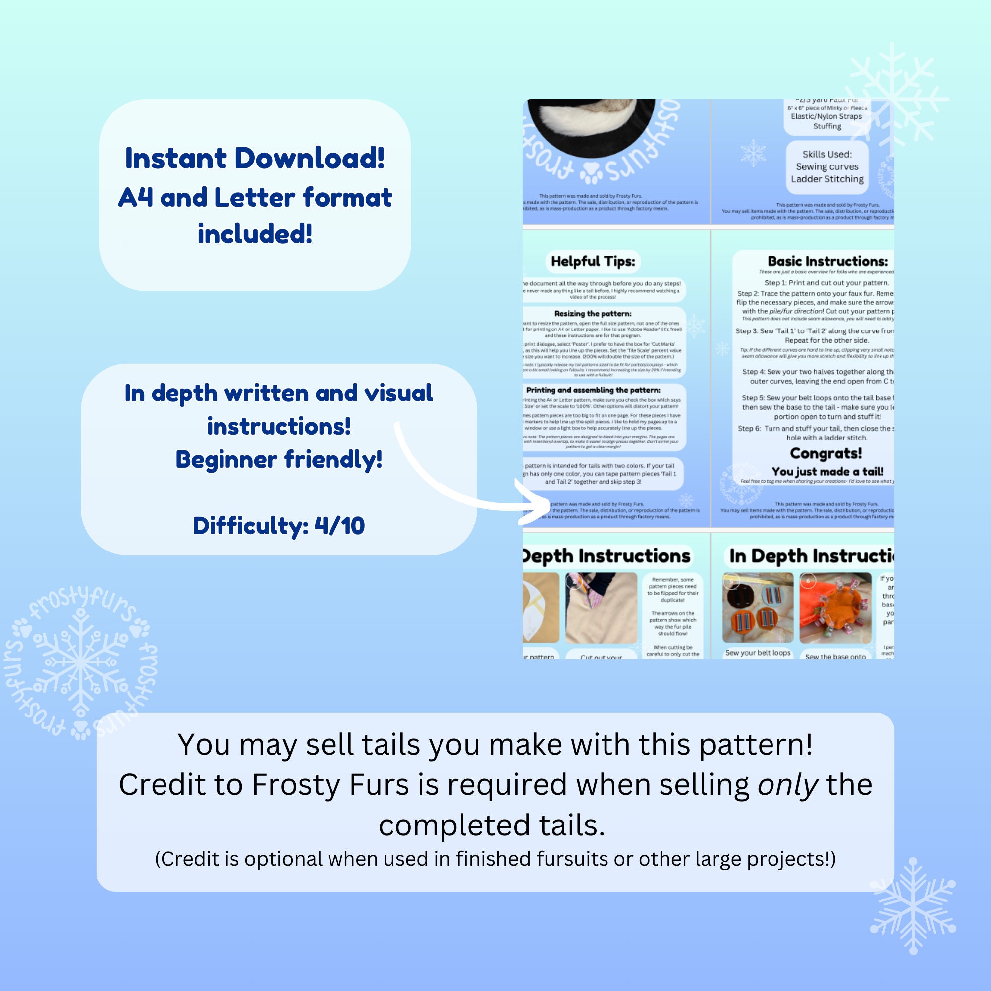 Fursuit Canine Tail Pattern and Tutorial! - Instant Digital Download - Etsy