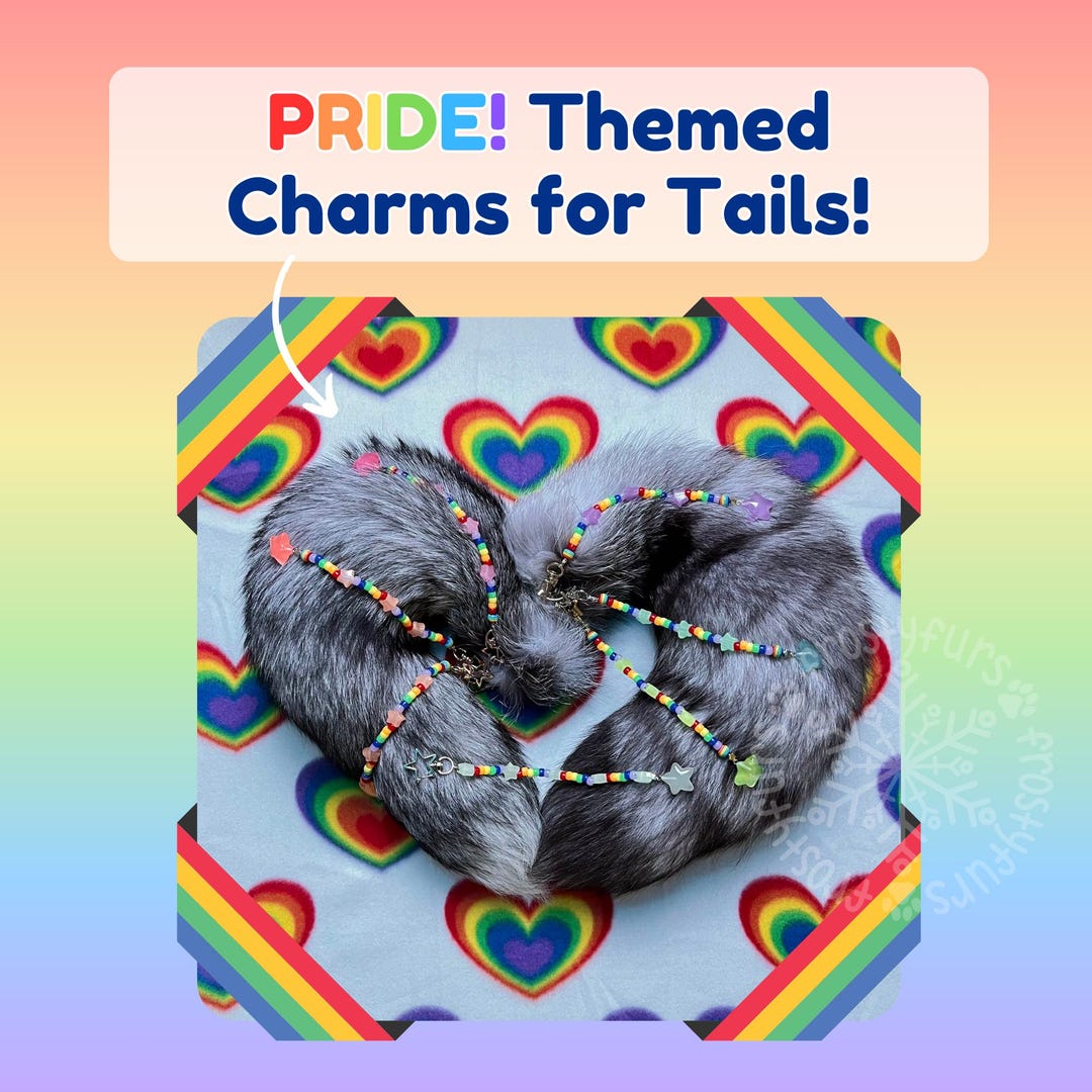 Pride Tail Charms/keychains - Perfect for Therians, Furries, Cosplay ...