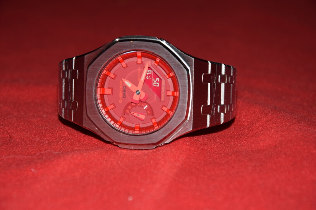 CASIO G-shock GA-2100 4A Custom Red March - Etsy