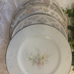 Mismatched Vintage Floral Salad Plates - Set of 4 or 6 (7 Inch) - Etsy