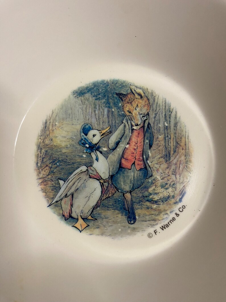 Peter Rabbit and Friends Melamine Bowl Mr. Tod and Jemima Puddleduck - Etsy