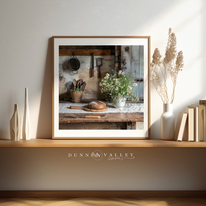 Farmhouse Freshness - Rustic Kitchen Charm - Fresh Baked Bread and ...