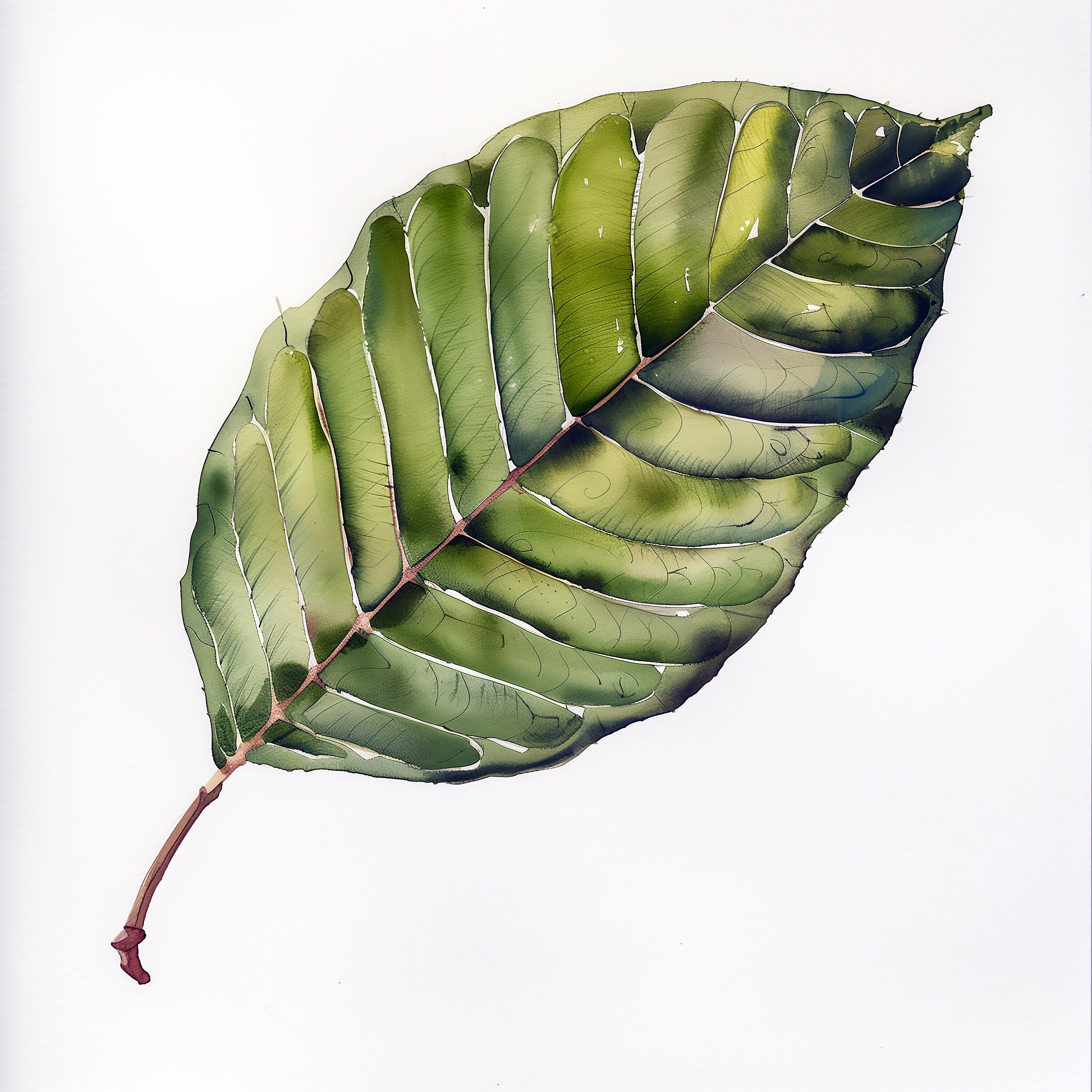 Autumn's Veins Botanical Leaf Art Collection Nature-inspired Square ...