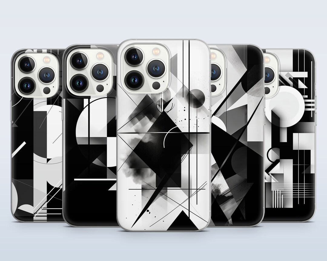 Minimalist Abstract Geometric Art Phone Case for iPhone 15 14 13 Pro ...