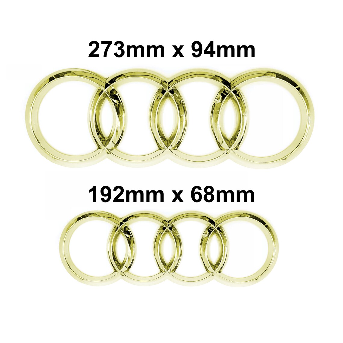 24ct Gold Plated Audi Badge - Front Grill / Grille Emblem | Back Rear ...