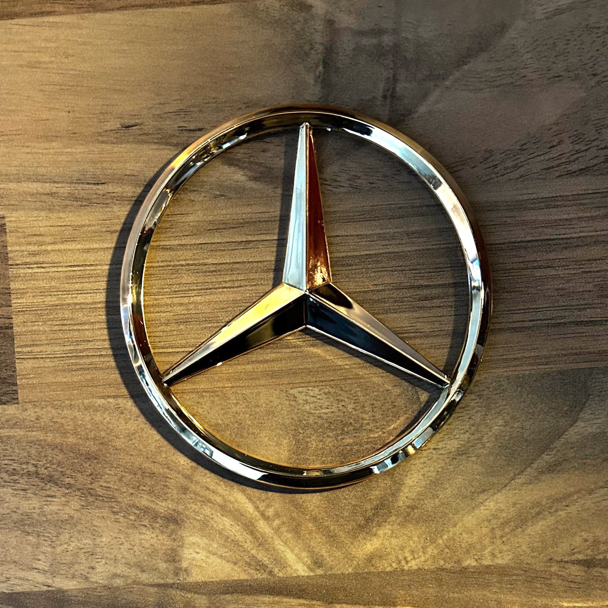 24ct Gold Plated Mercedes Benz Star Badge Rear Boot Emblem 24K Gold ...