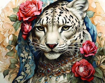 Snow Leopard Yin and Yang High Resolution Digital Download - Etsy