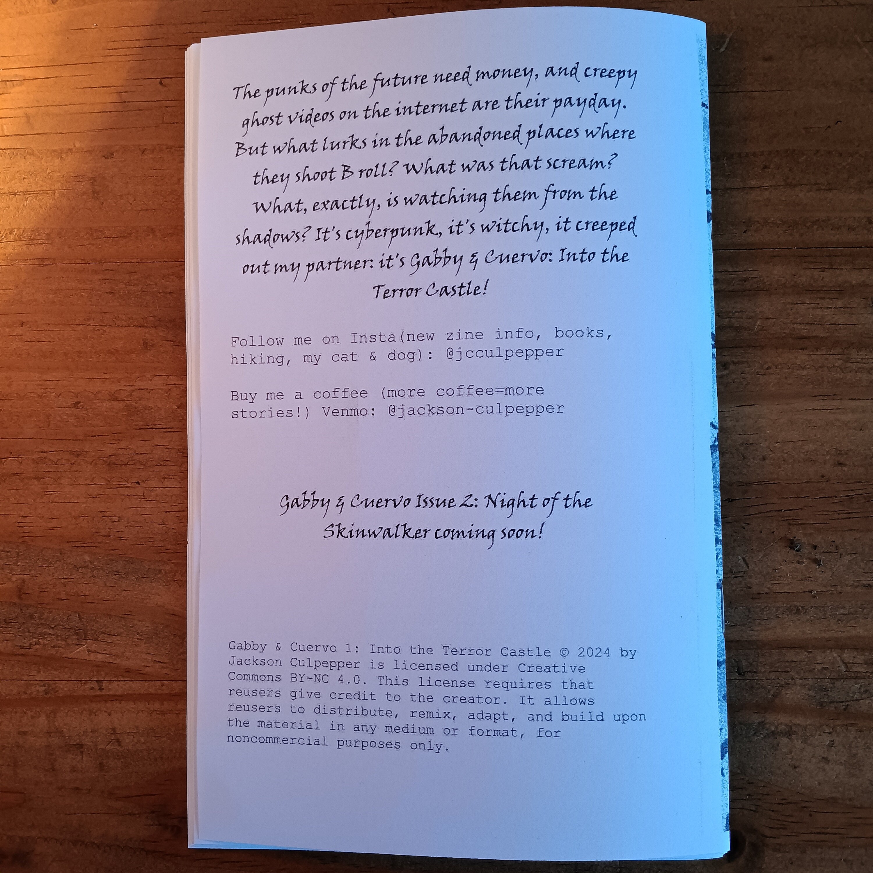 Gabby & Cuervo Issue 1: Into the Terror Castle! [zine, Horror Fiction ...