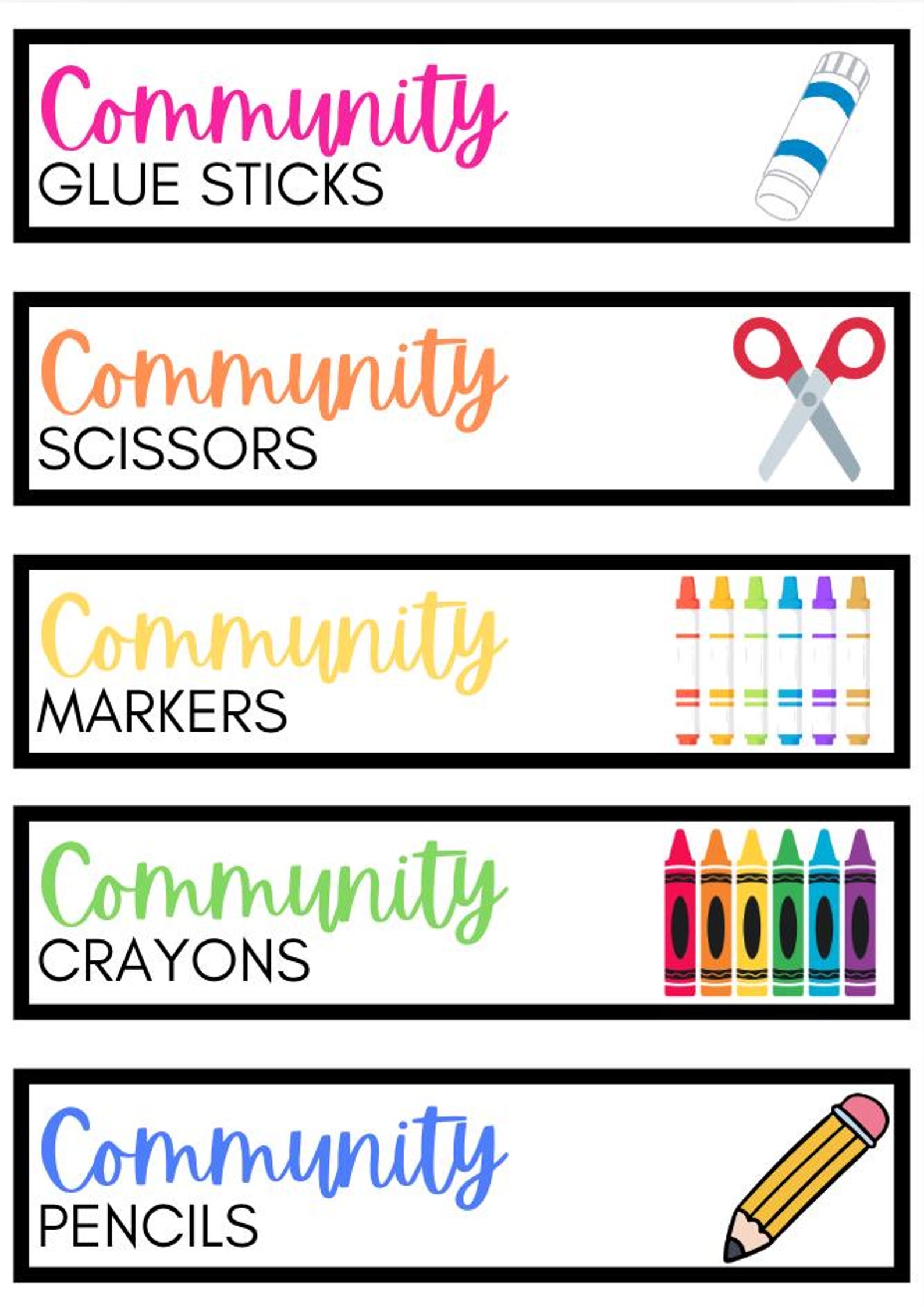 Editable Teacher Tray Labels - Etsy