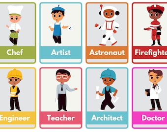 42 Occupation / Job Flashcards & 12 Community Helper Matching by ...
