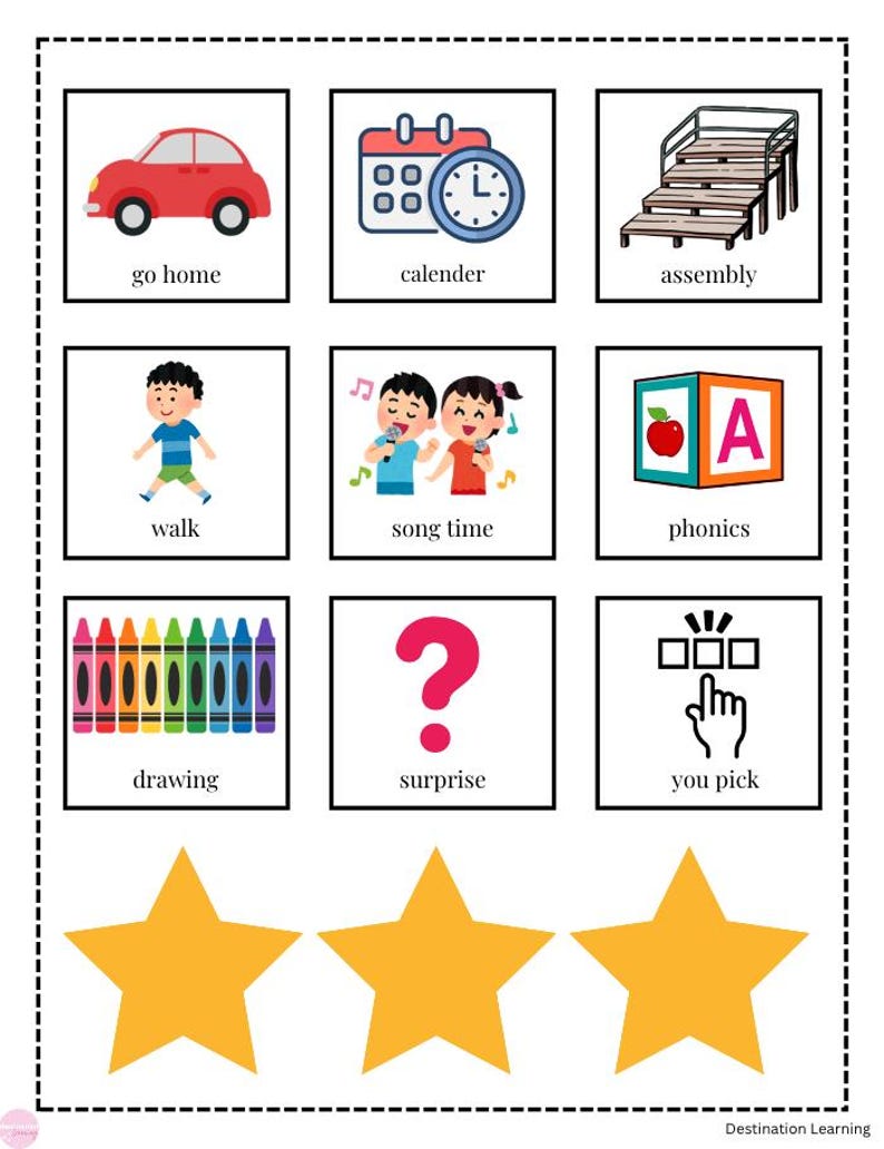 Editable Visual Schedule Task Cards - Etsy