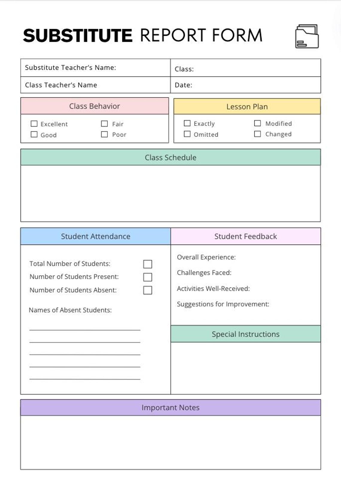 Editable Reporting/information Packet - Etsy
