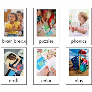 Editable Visual Schedule Cards First, Second, Third - Etsy