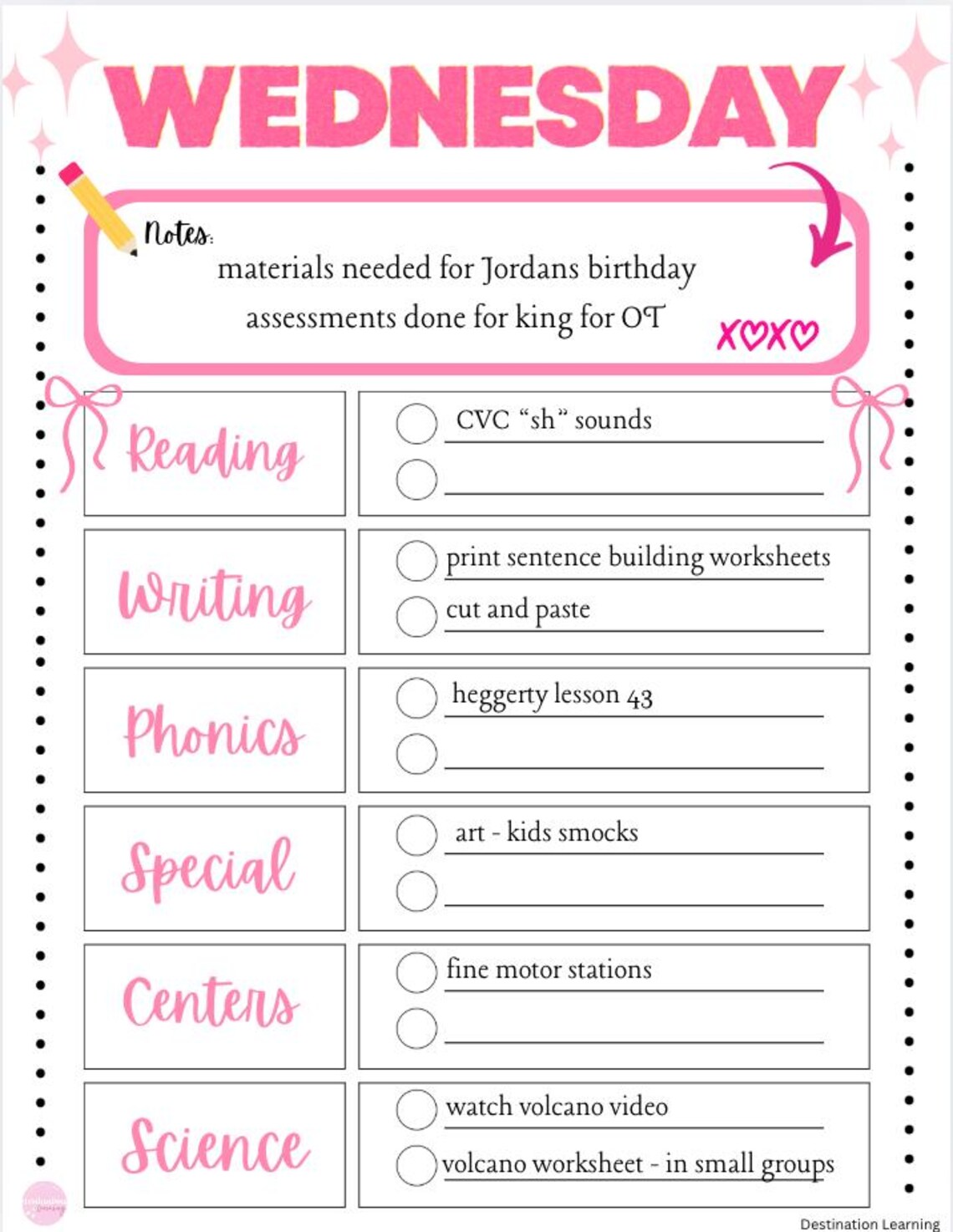 Editable Weekly Planning Template - Etsy