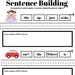 Sentence Building Worksheets - Etsy