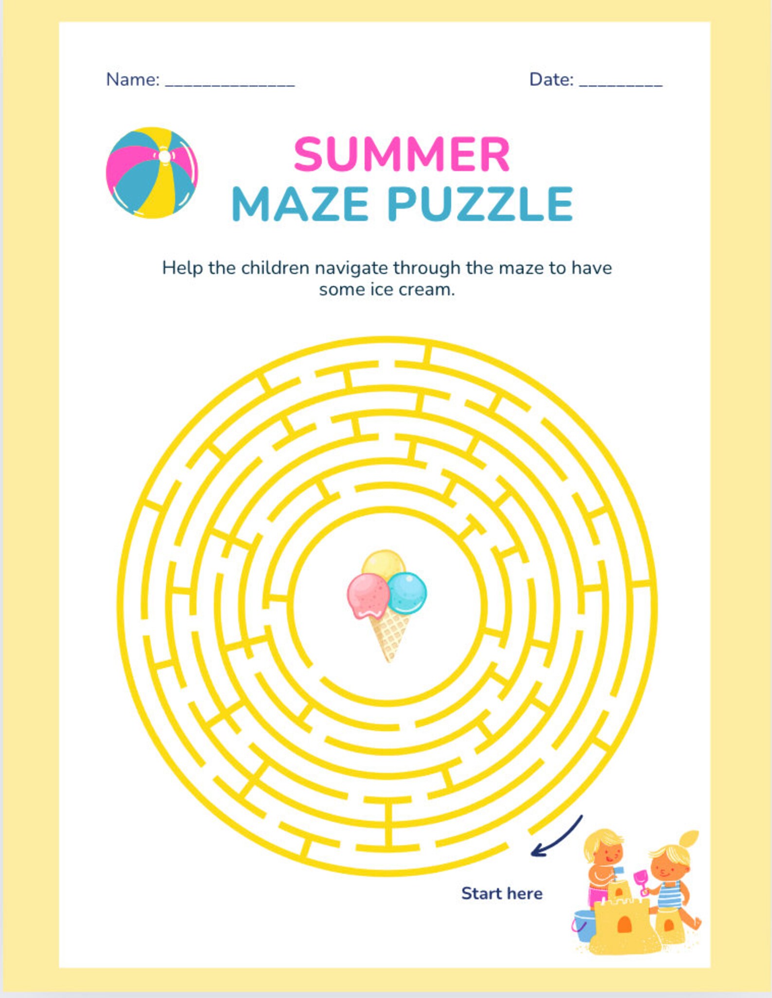 Fun Summer Worksheet Packet - Etsy