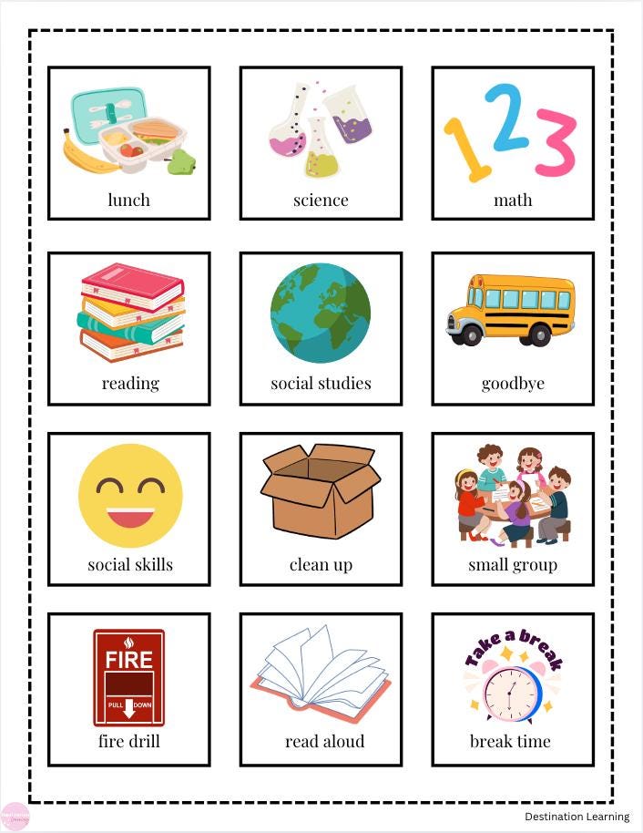 Editable Visual Schedule Task Cards - Etsy