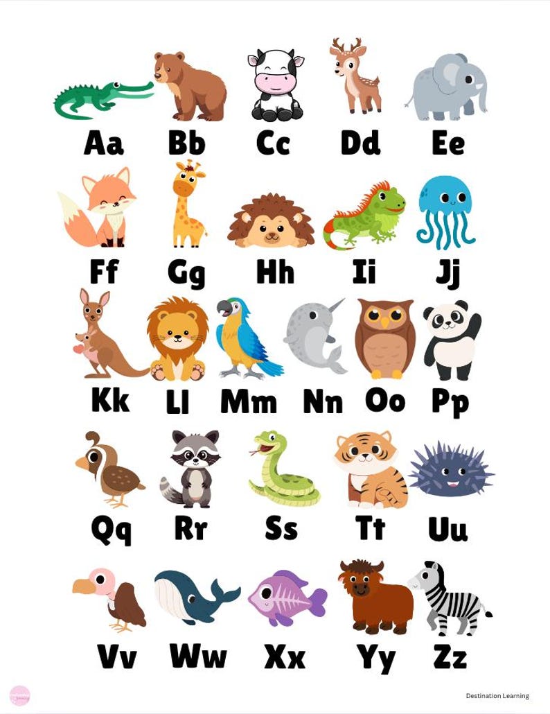 Alphabet Poster and ABC Wall - Etsy