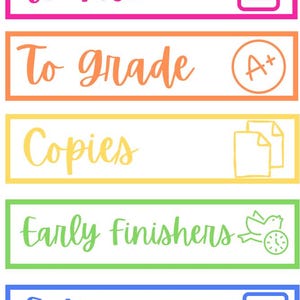 Editable Teacher Tray Labels - Etsy