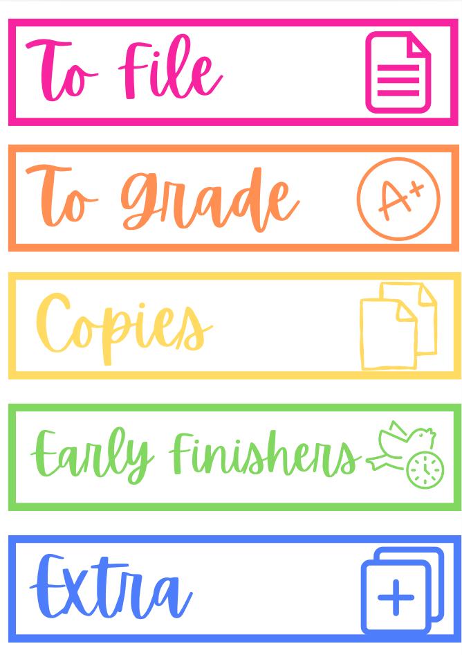 Editable Teacher Tray Labels - Etsy