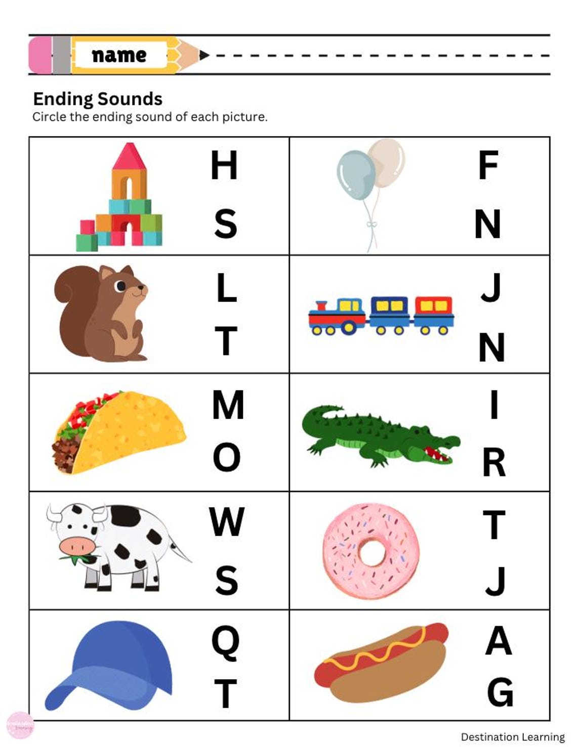 Letter Sound Matching Worksheets - Etsy