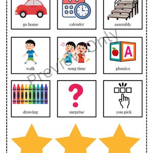 Editable Visual Schedule Task Cards - Etsy