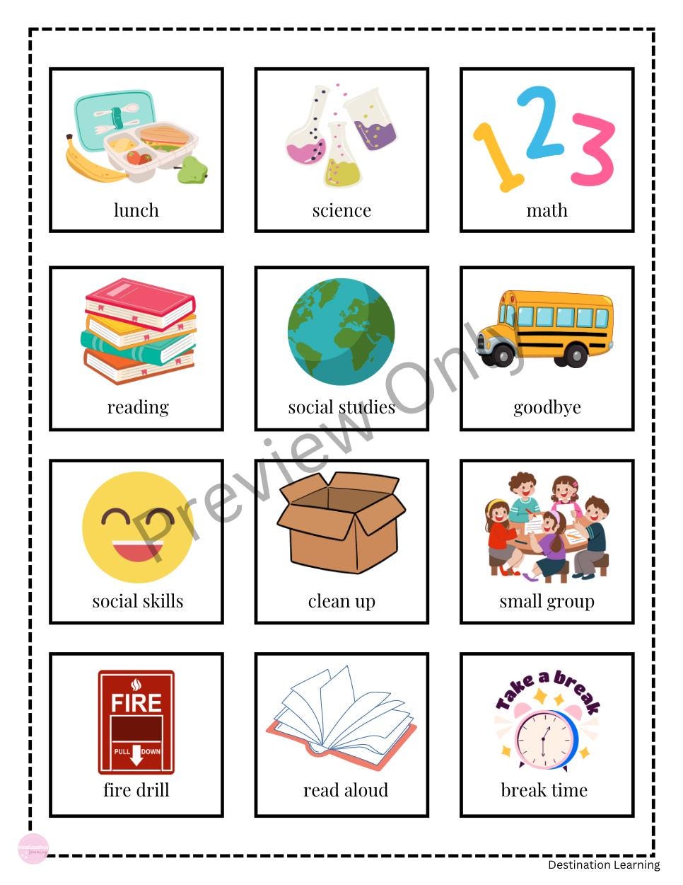 Editable Visual Schedule Task Cards - Etsy