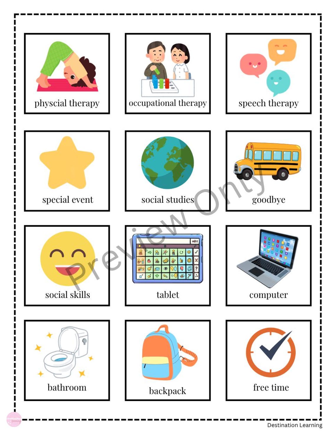 Editable Visual Schedule Task Cards - Etsy