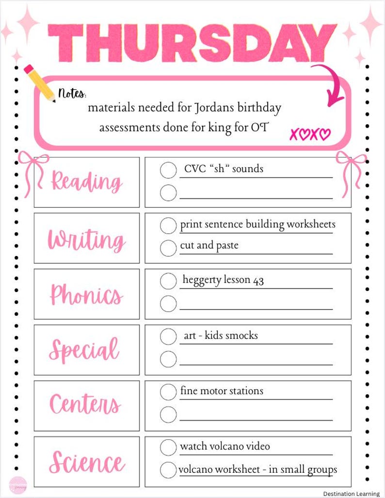 Editable Weekly Planning Template - Etsy