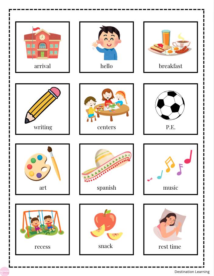 Editable Visual Schedule Task Cards - Etsy