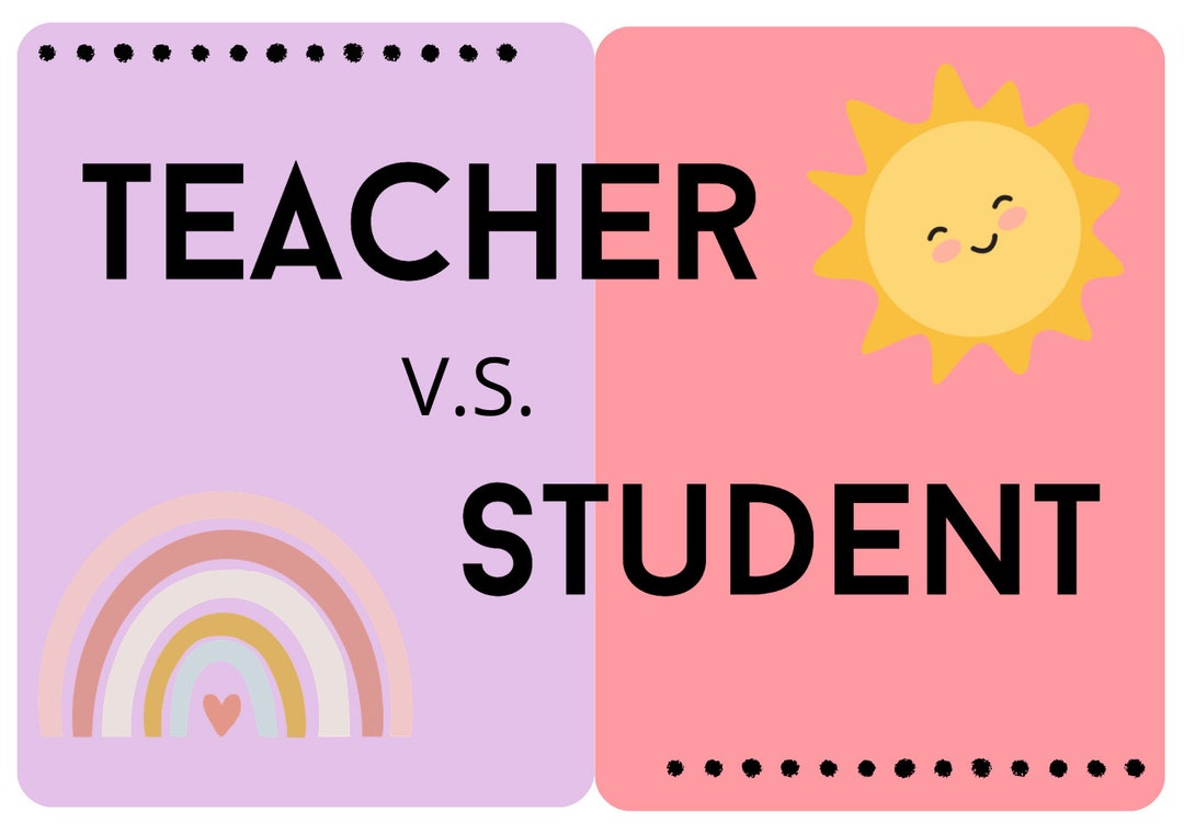 Teacher VS Student Game - Etsy