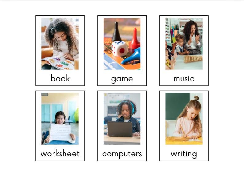 Editable Visual Schedule Cards First, Second, Third - Etsy