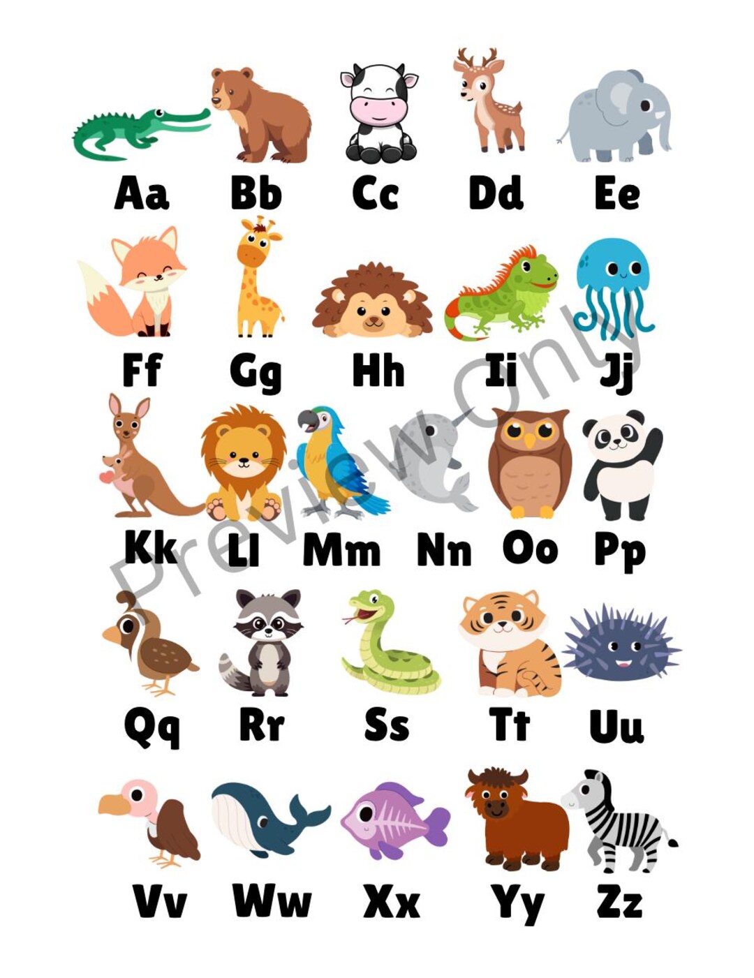 Alphabet Poster and ABC Wall - Etsy Canada