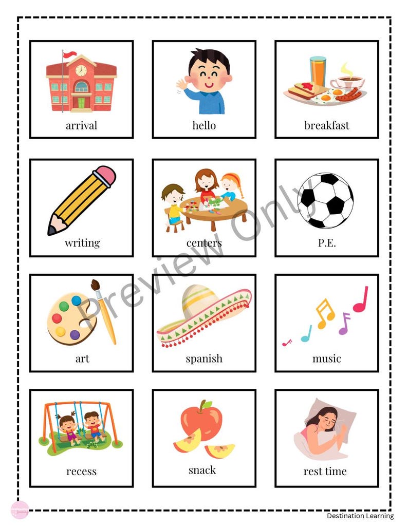 Editable Visual Schedule Task Cards - Etsy