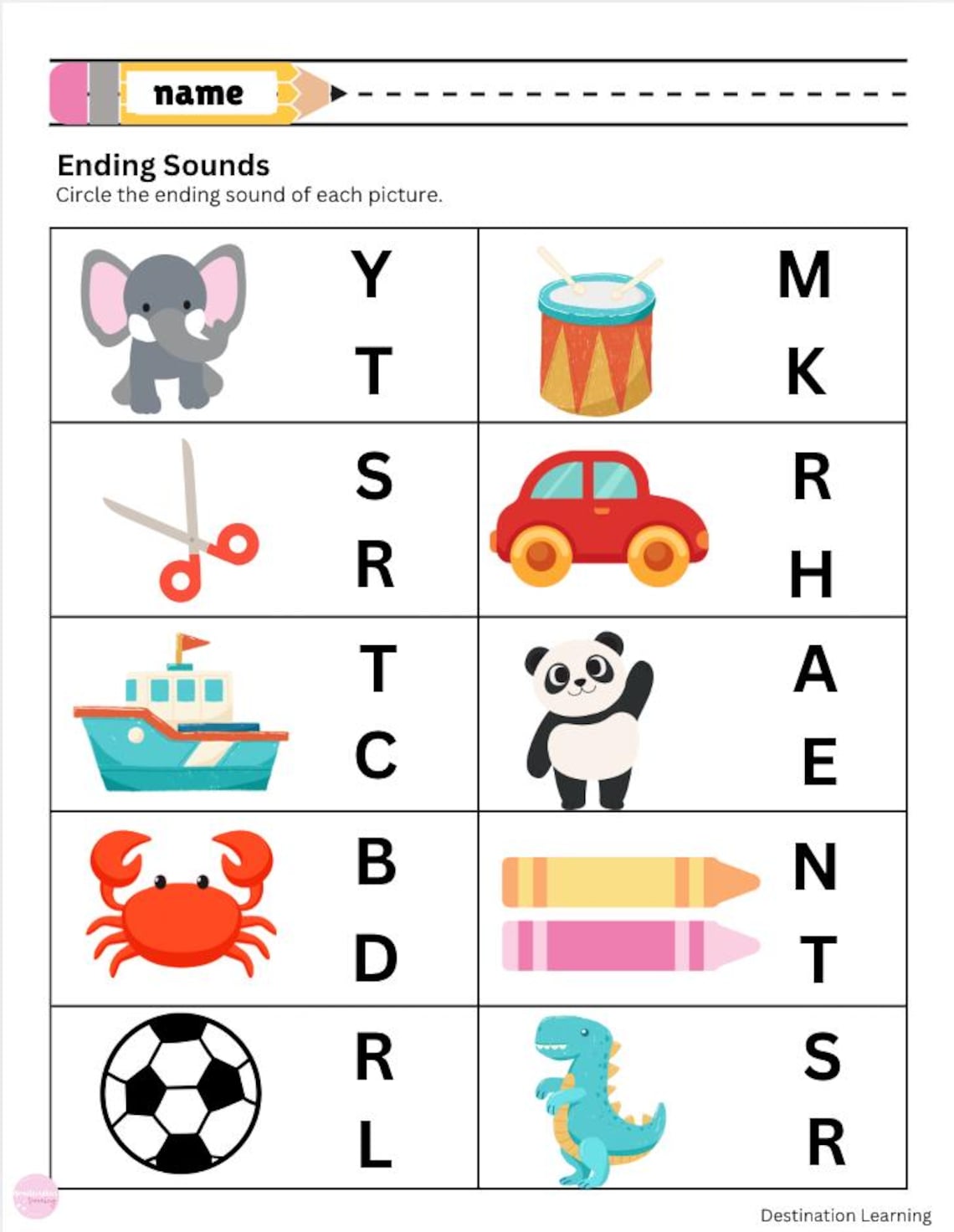 Letter Sound Matching Worksheets - Etsy