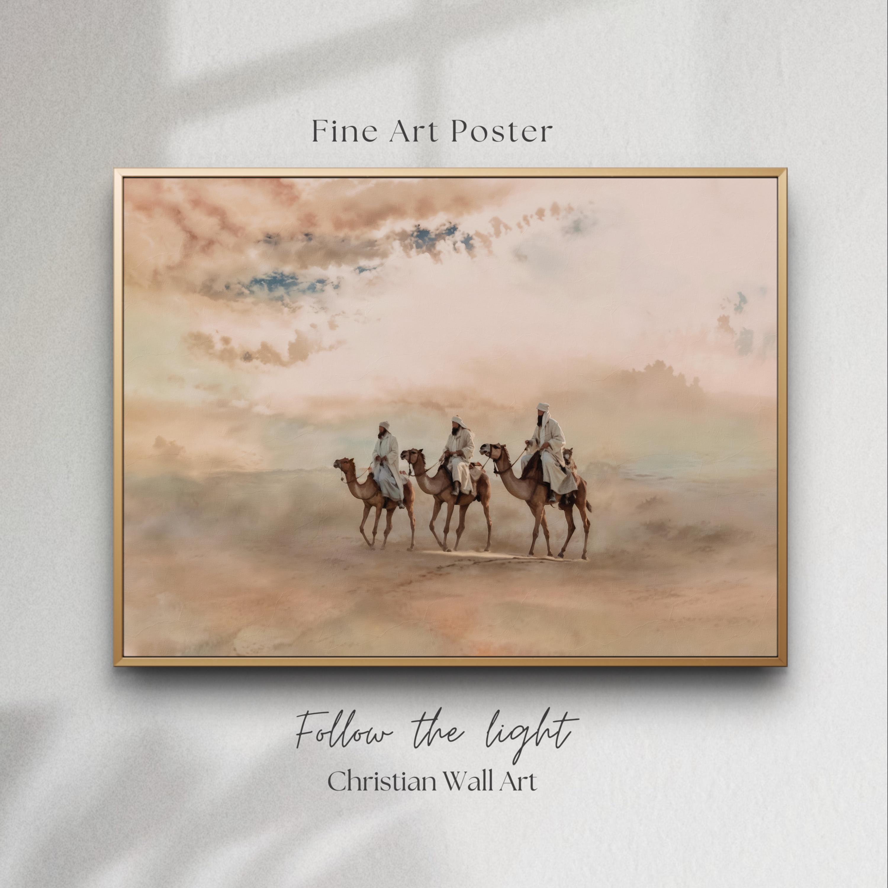 Wise Men - Modern Christian Art Print Poster Abstract Wall Art Home ...