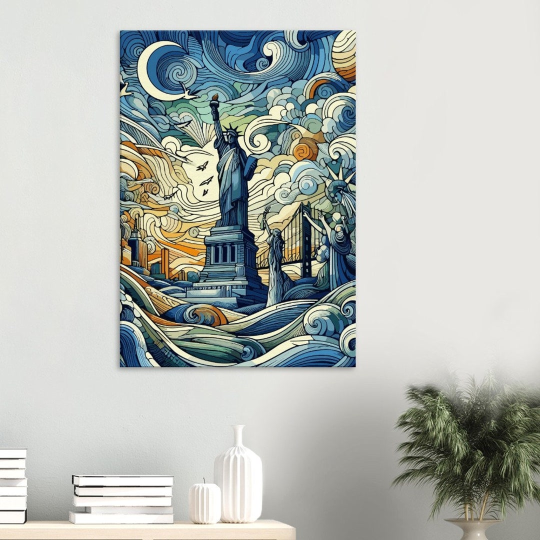 Statue of Liberty Print, Statue of Liberty Print on Canvas, New York ...
