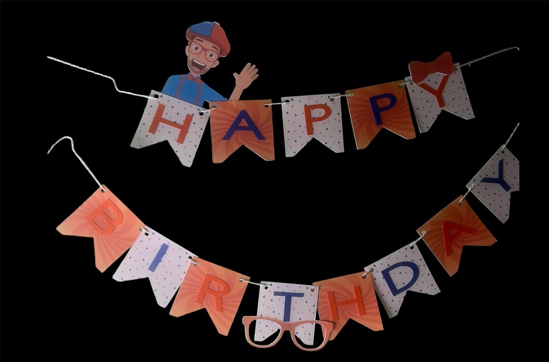 Blippi Birthday Banners - Etsy