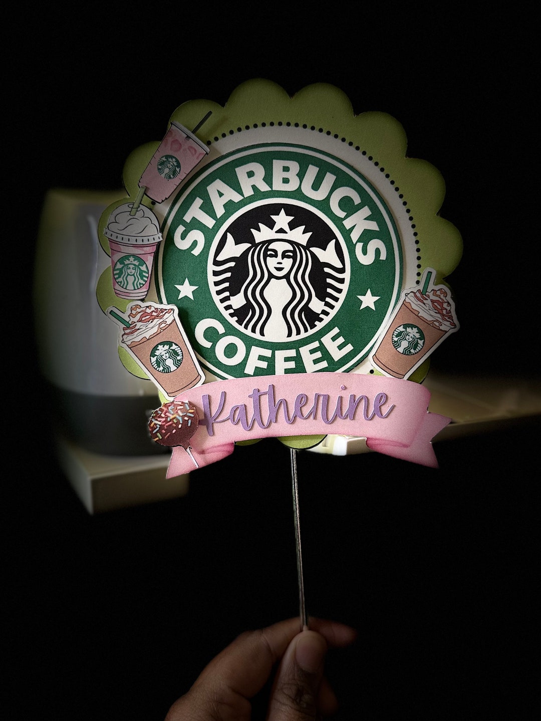 Starbucks Coffee Cake Topper/cupcake Topper - Etsy