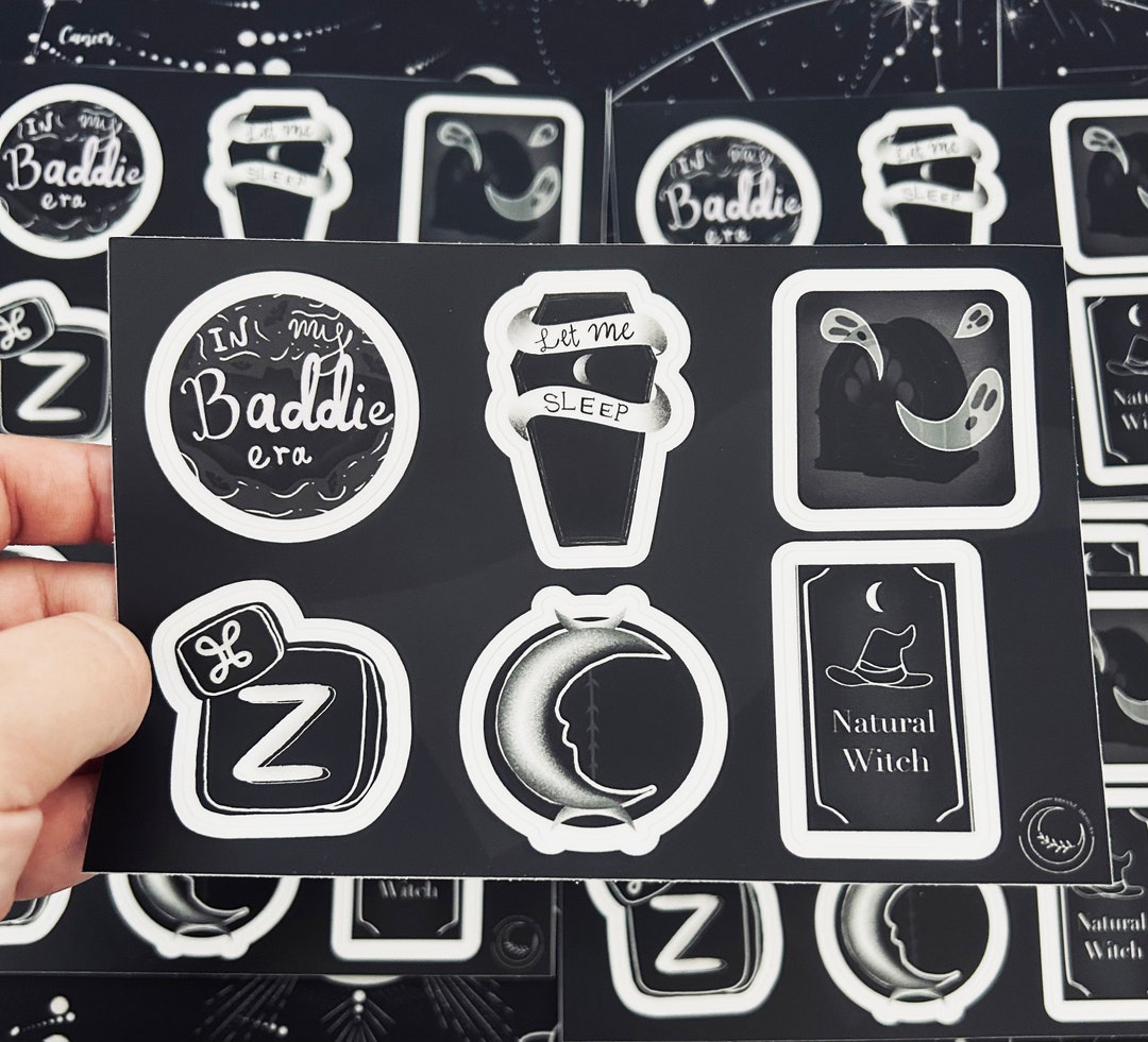 Witchy Goth Sticker Sheet - Etsy