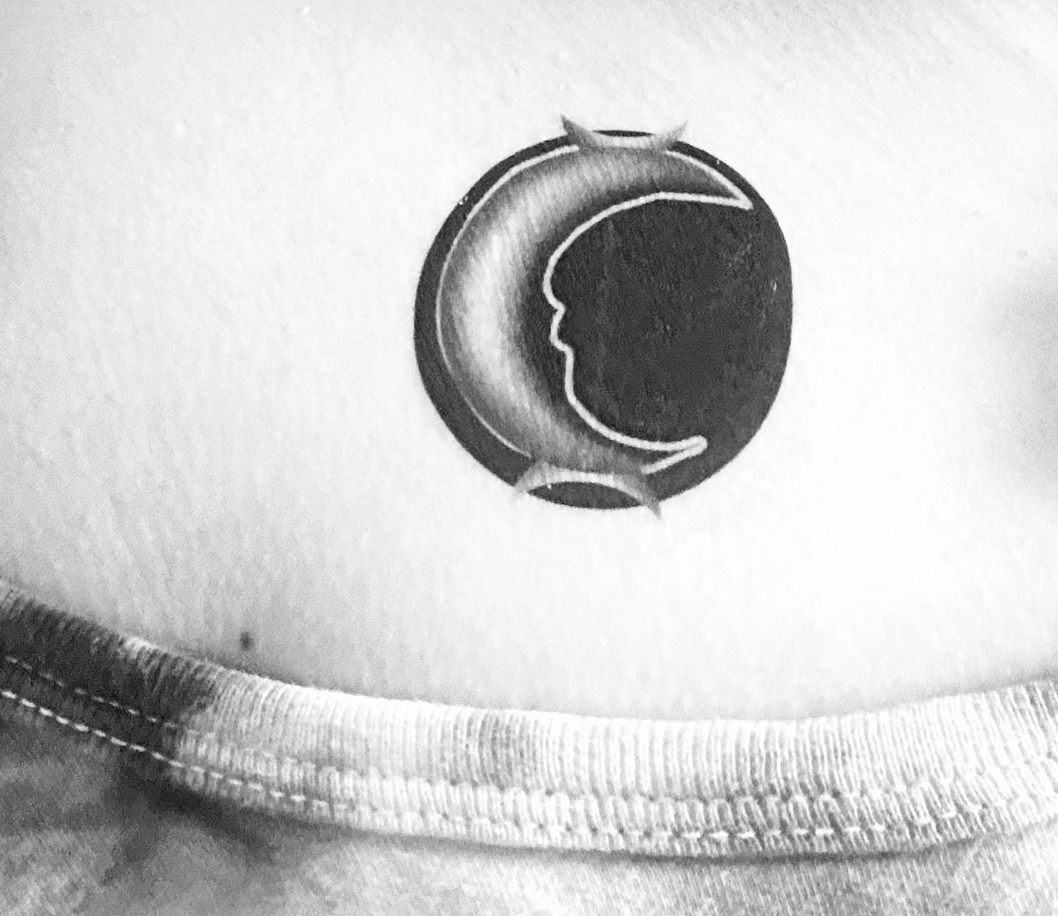 Crescent Moon Temporary Tattoo - Etsy