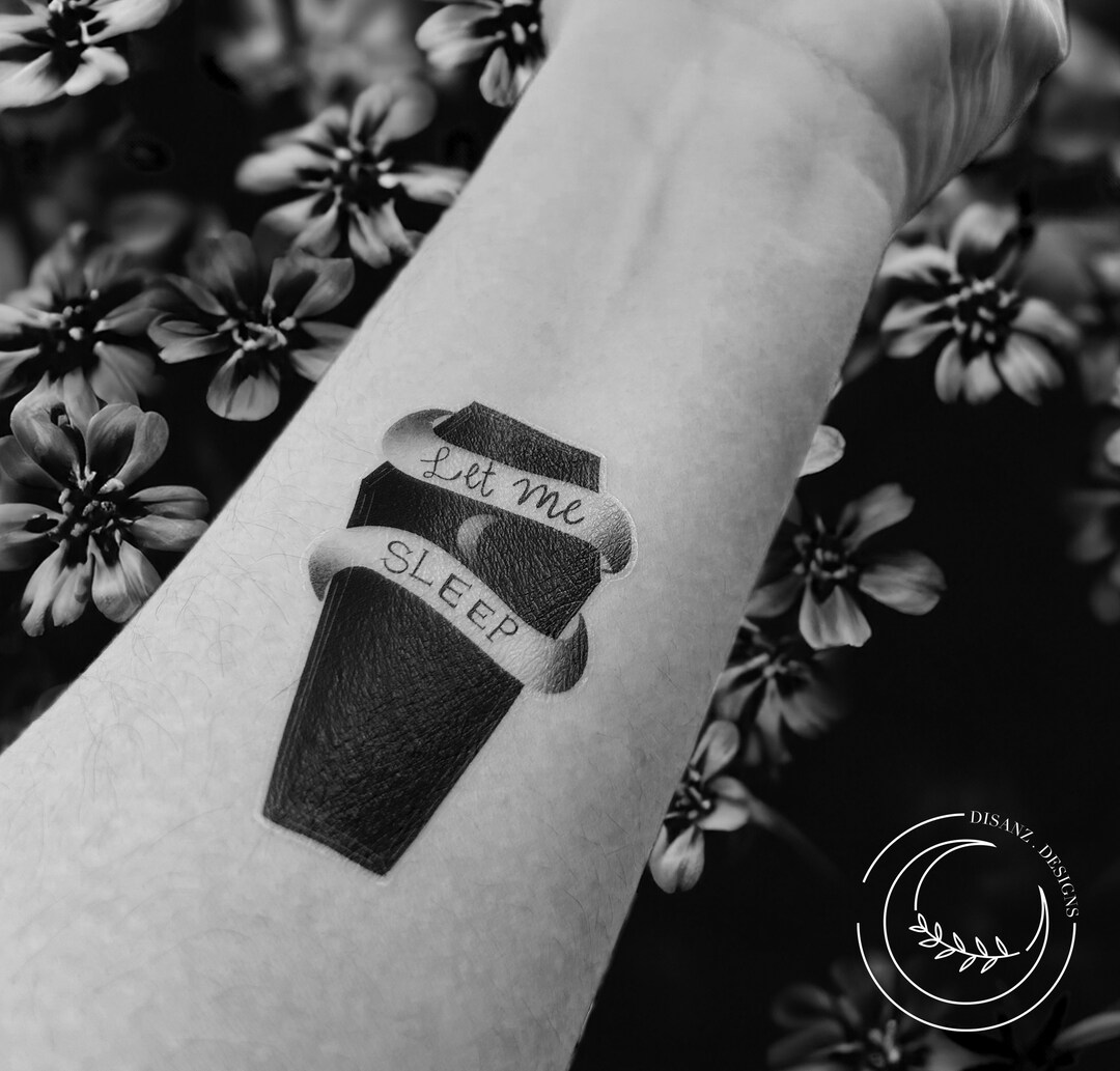 Goth Coffin Temporary Tattoo - Etsy