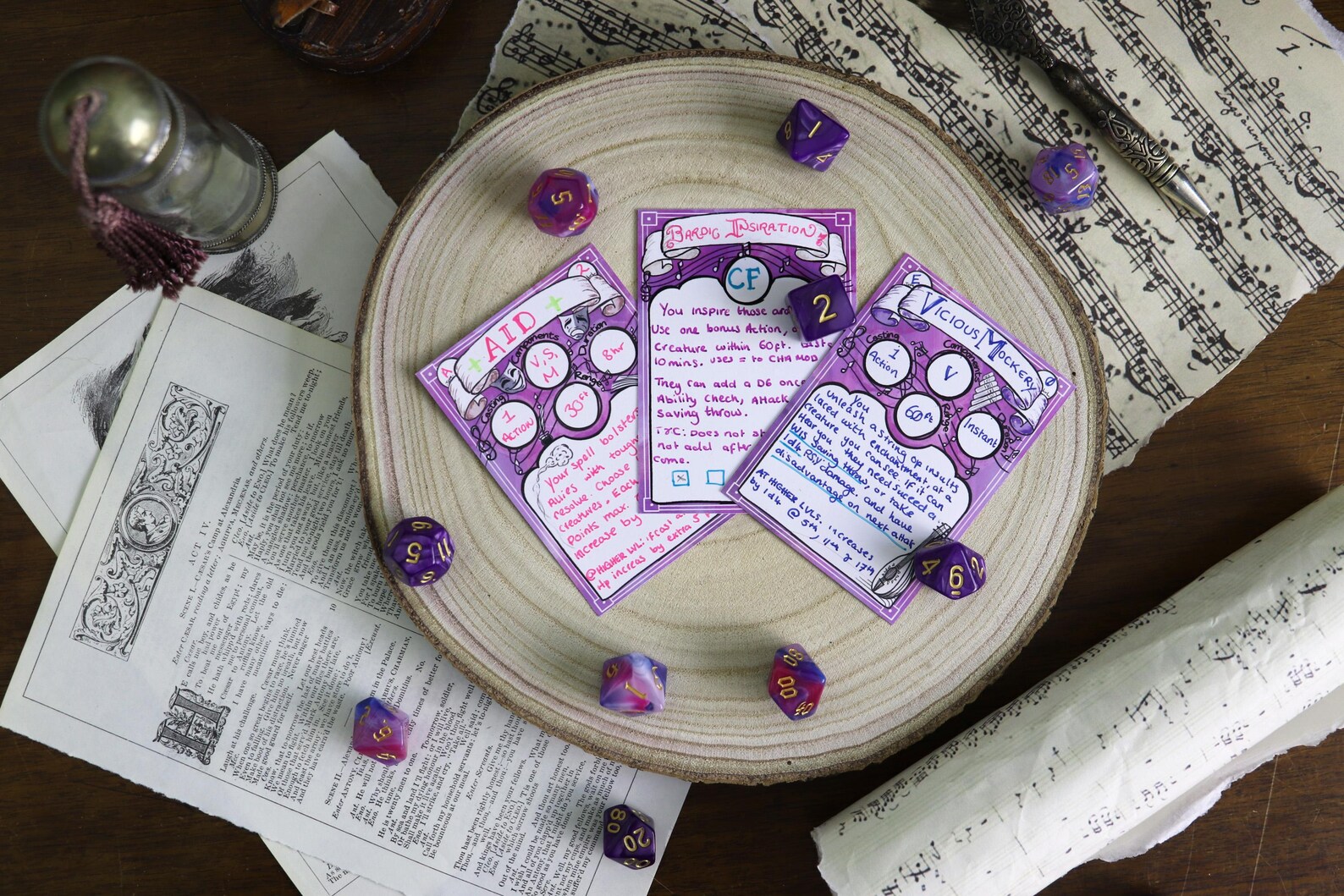 Bard Spell Cards: Dnd Fillable Cards (digital Download) - Etsy