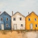 Printable Colorful Oil Painting Oil Painting of Houses Printable Oil ...