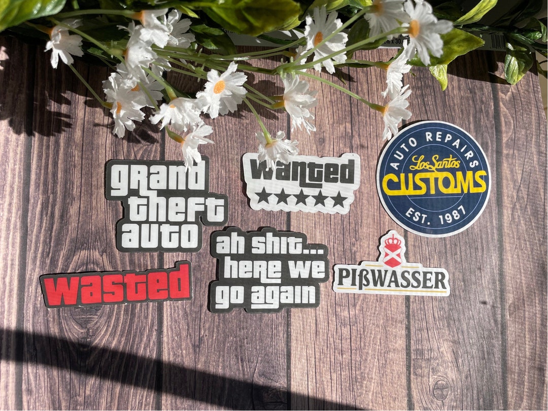 GTA, Grand Theft Auto-themed Waterproof Sticker/magnet - Etsy